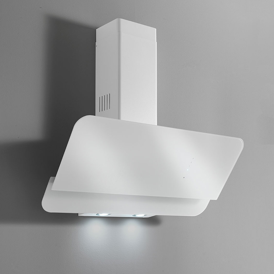FARFALLA - CAPPA A PARETE 90cm 500 m³/h VETRO BIANCO Cappe