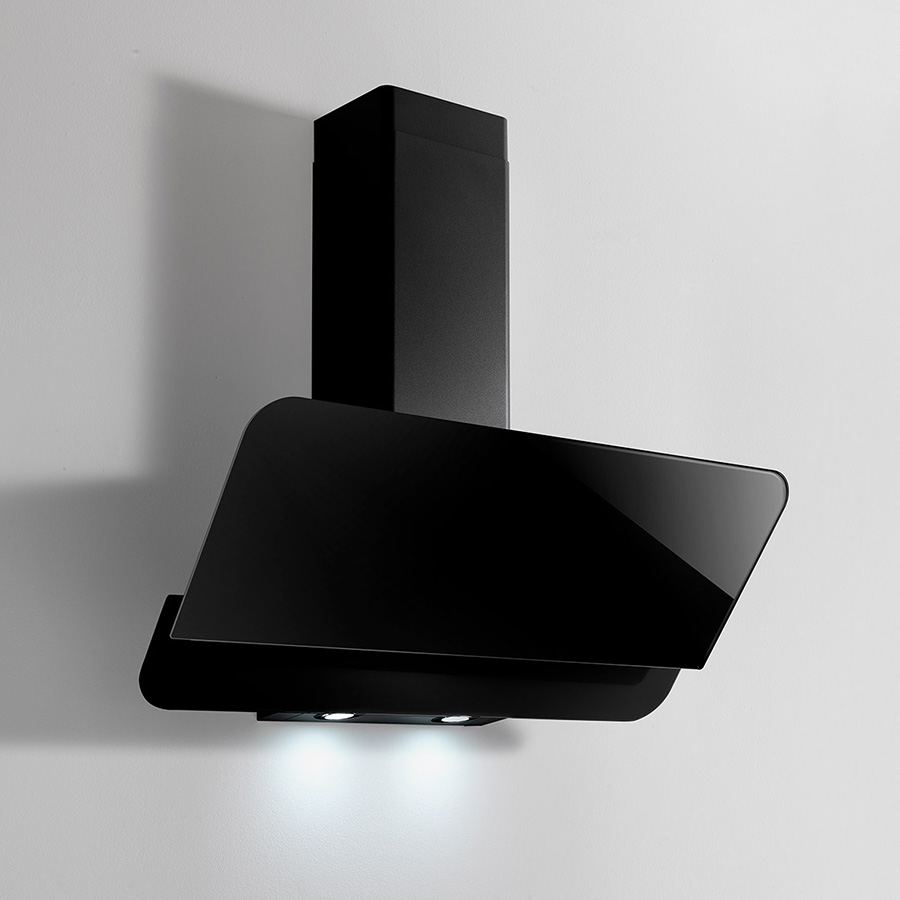 FARFALLA - CAPPA A PARETE 60cm 500m3/h VETRO NERO Cappe